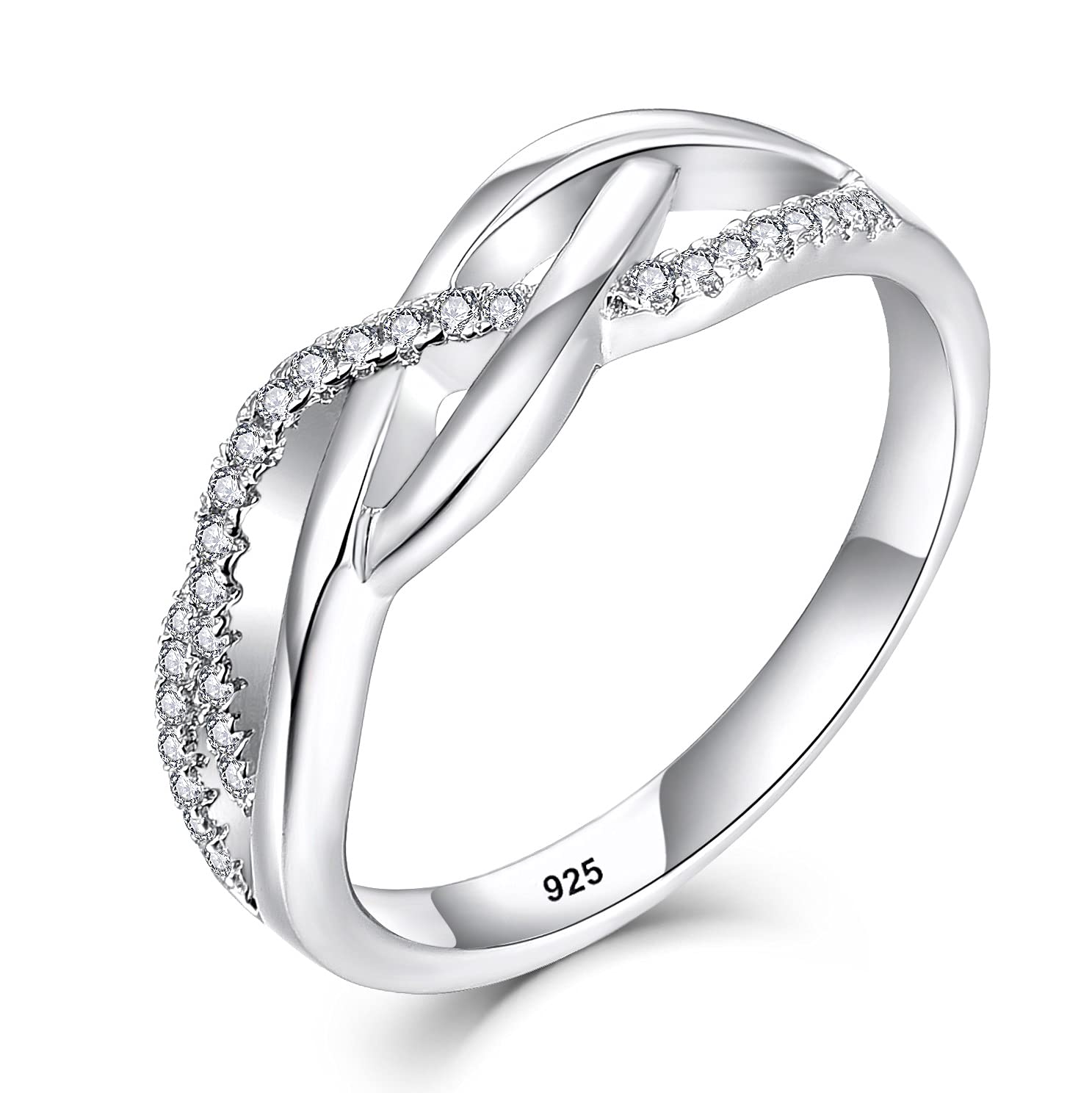 STARCHENIE Infinity Promise Ring,Celtic Knot Ring Sterling Silver Twist Engagement Wedding Ring for Women