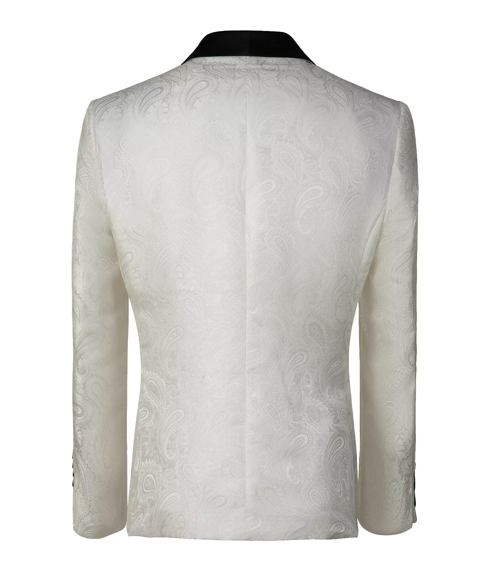 Mens Floral Tux Dress Suit Jacket Formal Print Shawl Lapel 1 Button Slim Fit Blazer Dinner Wedding Prom Sport Coat White 3XL