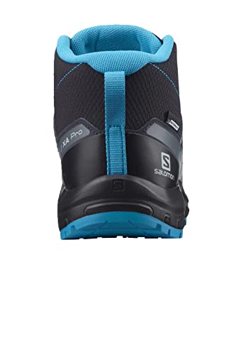 Salomon Kids XA PRO V8 MID CLIMASALOMON Waterproof Hiking Boots, Black/Monument/Hawaiian Ocean, 15 US Unisex Little