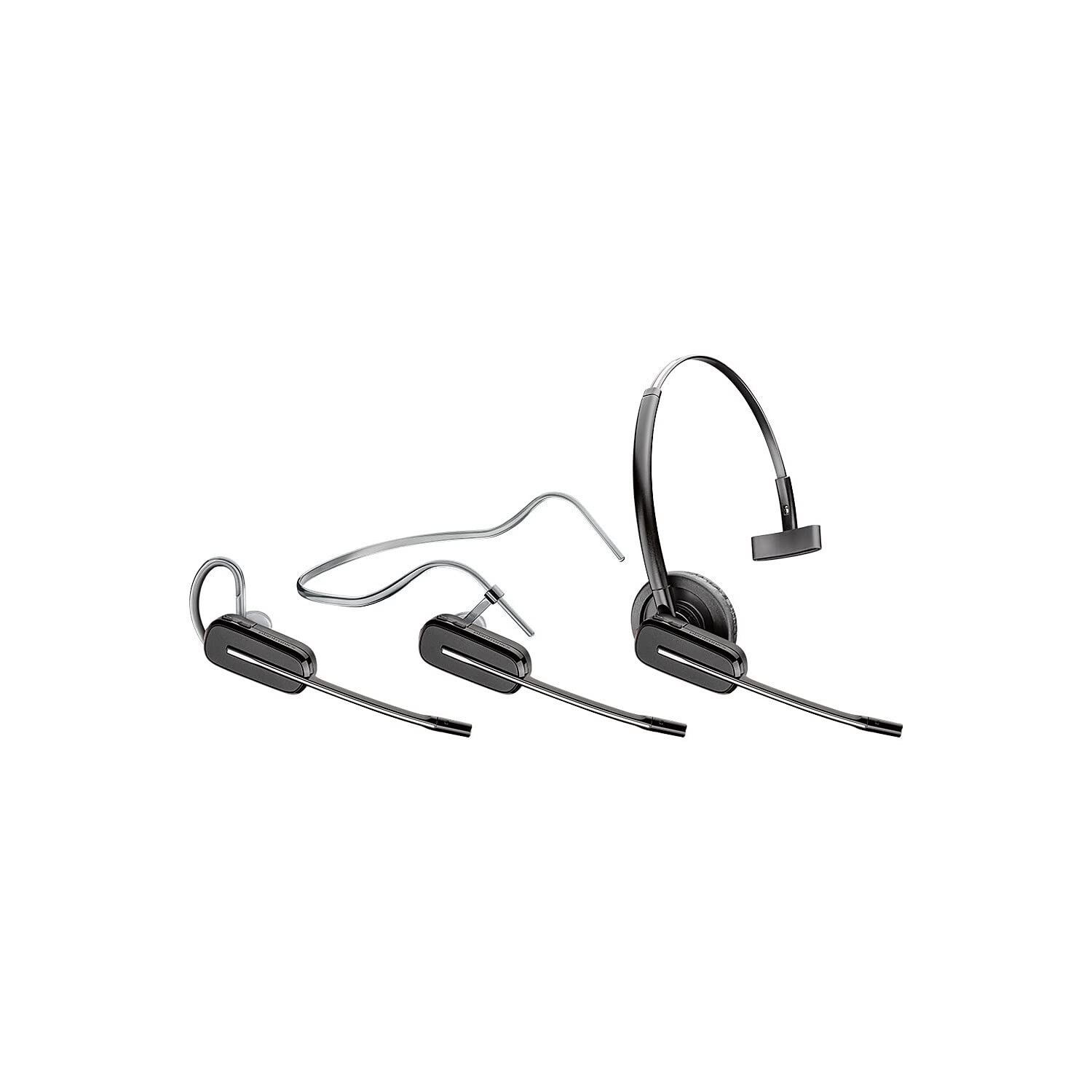 Plantronics - Savi 8240 Office-Wireless DECT Single In-Ear(Mono) Headset-Convertible (3 wearing styles)-Noise Cancelling Mic-Connects to Deskphone/ PC Mac-Works with Teams (Certified), Zoom & more