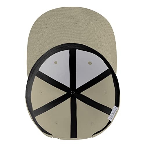Skull Chef Snapback Hat Flat Brim Hip Hop Baseball Cap for Women Men Adjustable Vintage Funny Trucker Caps Natural