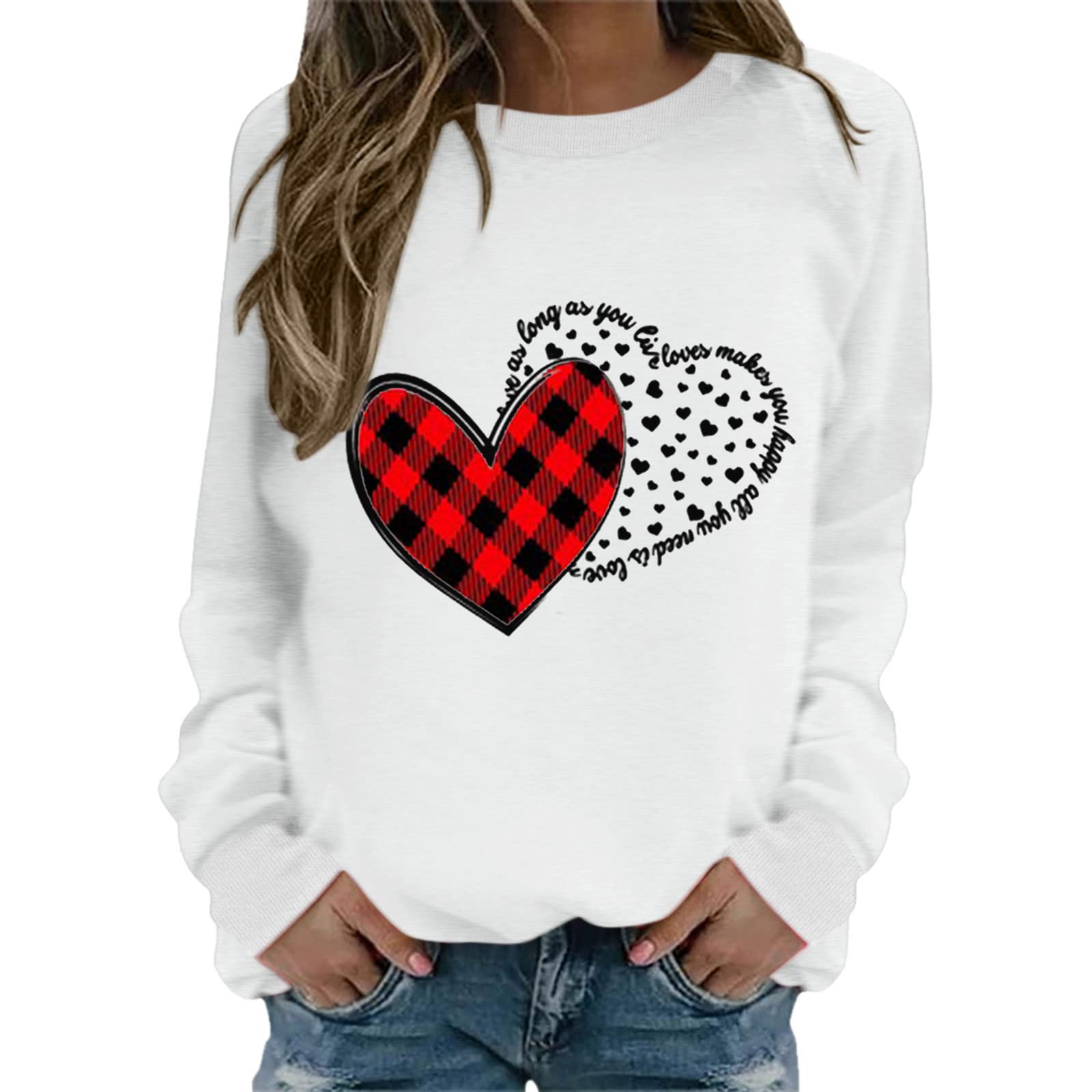 Valentine's Day Love Letter Printed Women's Fleece Two Piece Outfit Half Zip Sweatshirt and Joggers Pants Set Tracksuit