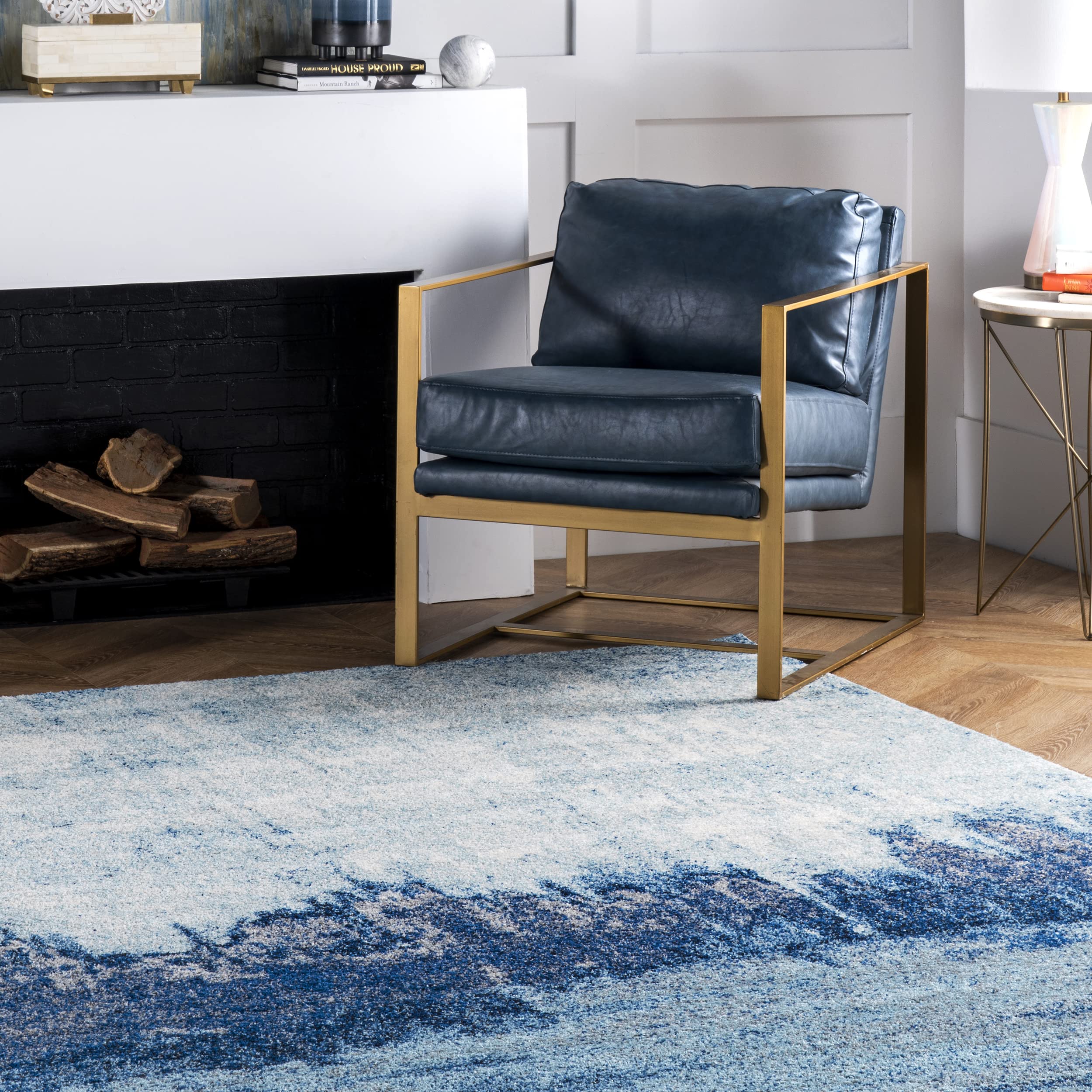 nuLOOM Alayna Abstract Waterfall Area Rug, 9x12, Blue