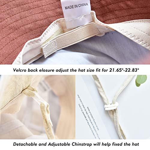SOMALER Sun Hats for Women Roll-up Wide Brim Summer Beach Hat Foldable Floppy Cotton Hat