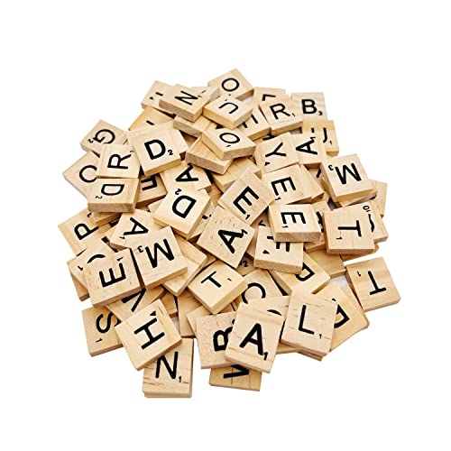 XYSMZM 400 Pcs Scrabble Letters, Wood Scrabble Tiles for Crafts