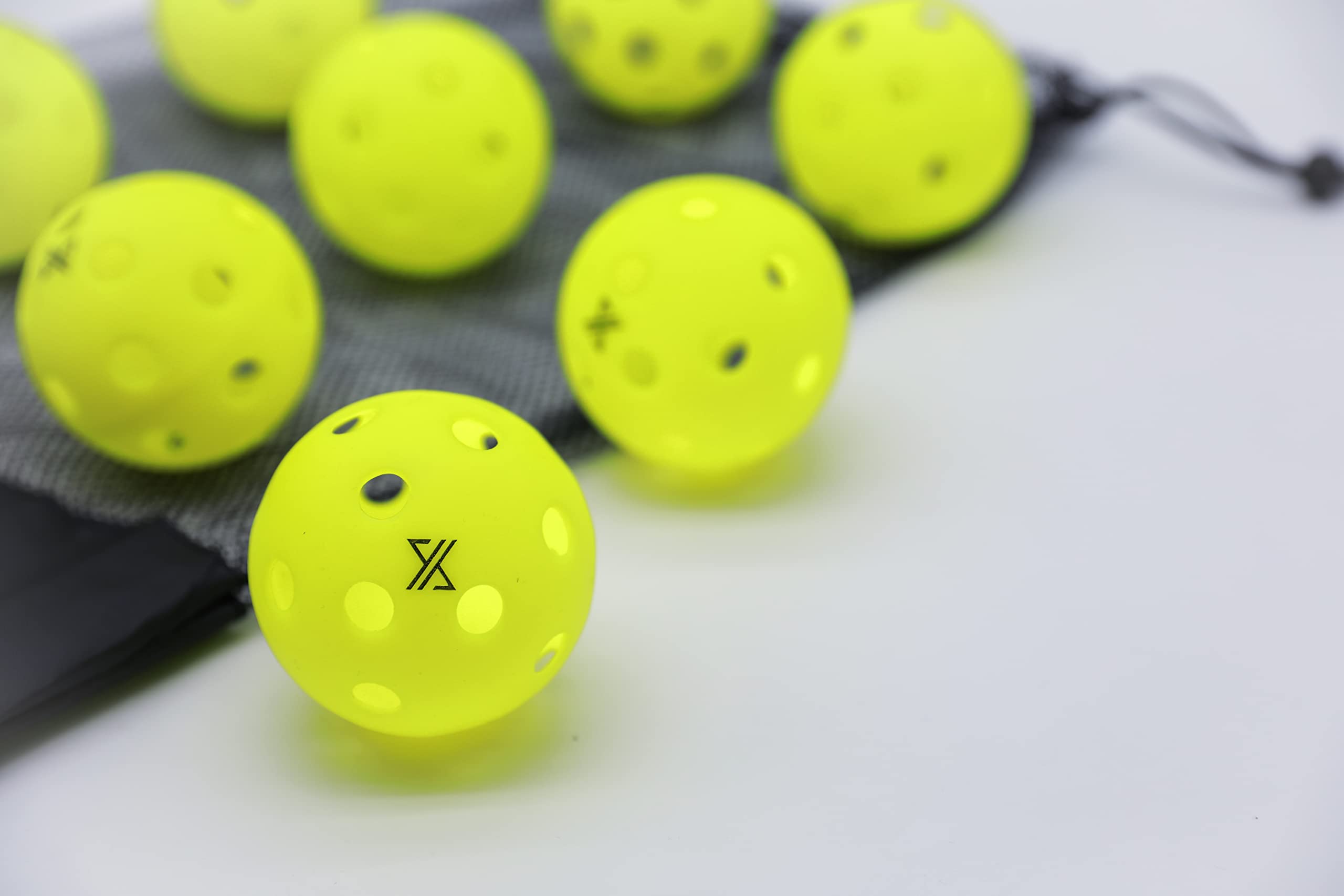 XZAKTLY Pickleball Balls Indoor Pickleball Neon Green Balls (Pack of 8)