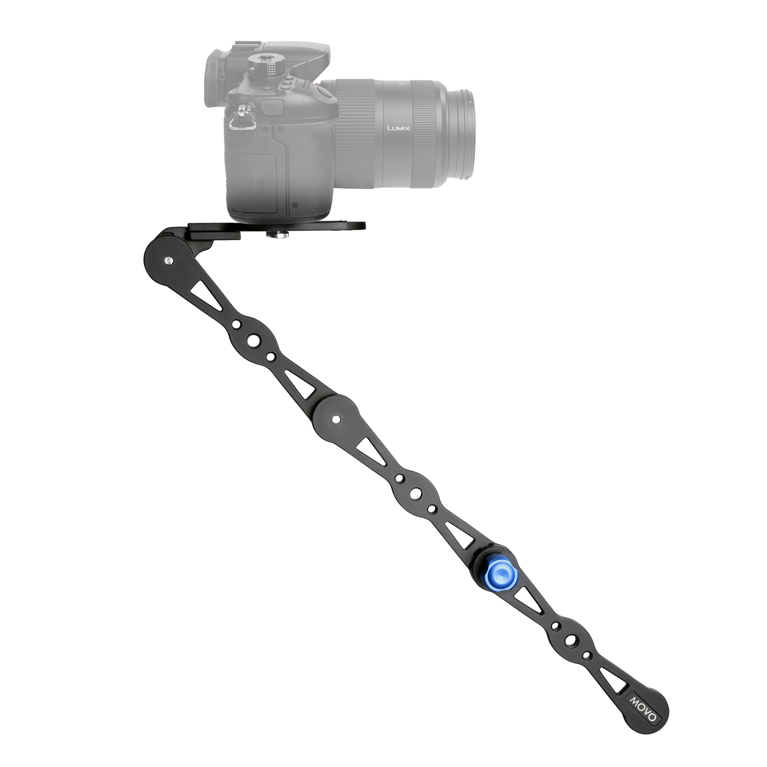 Movo SV1000 All-in-One Stabilizer Rig - Shoulder Rig, Selfie Stick, Handheld Stabilizer, and Grip for DSLR and Mirrorless Cameras up to 9 lbs (4kg)