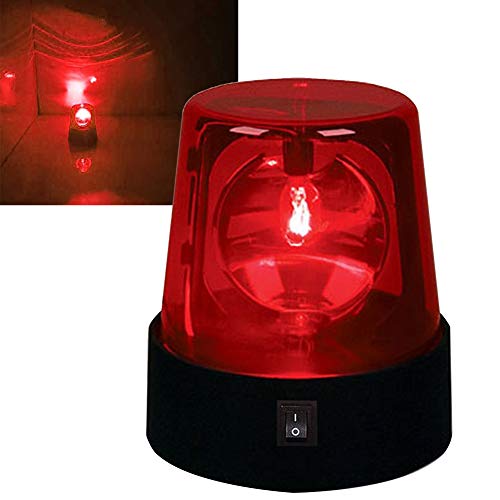 Rotating Flashing Light, 3inch 360 Degree LED Strobe Light, Battery Powered DJ Flashing Stage Lights for Disco Dancing Birthday Bar or Police Use