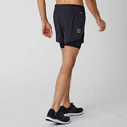 New Balance Men's Q Speed 5 Inch 2 in 1 Short, Black, X-Large