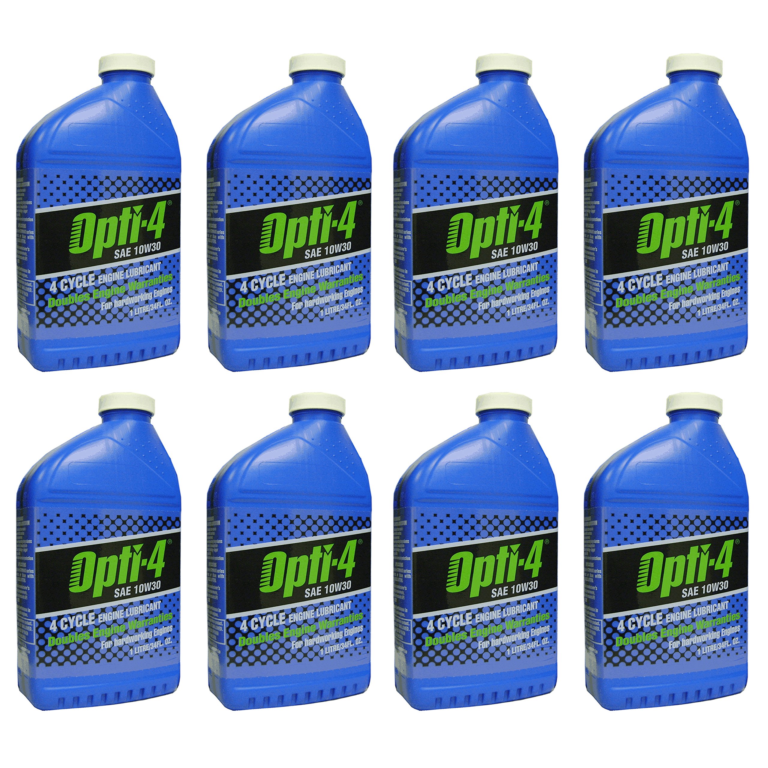 Opti-4 43121 SAE 10W30 34Oz 4-Cycle Engine Lubricant, 8-Pack