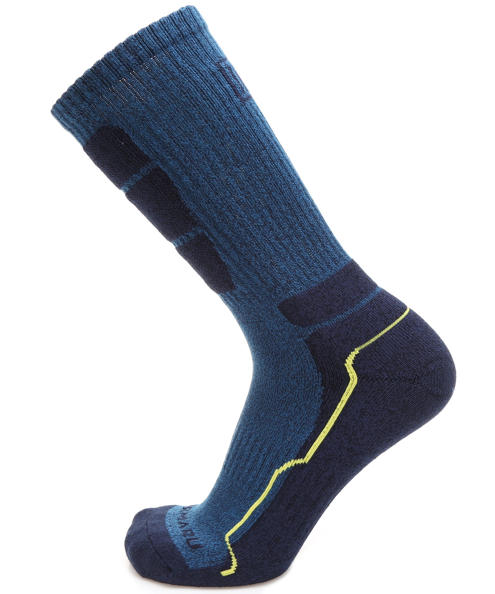 MIRMARU Men's 5 Pairs Hiking Outdoor Trail Running Trekking Moisture Wicking Cushion Crew Socks (M222-LARGE)