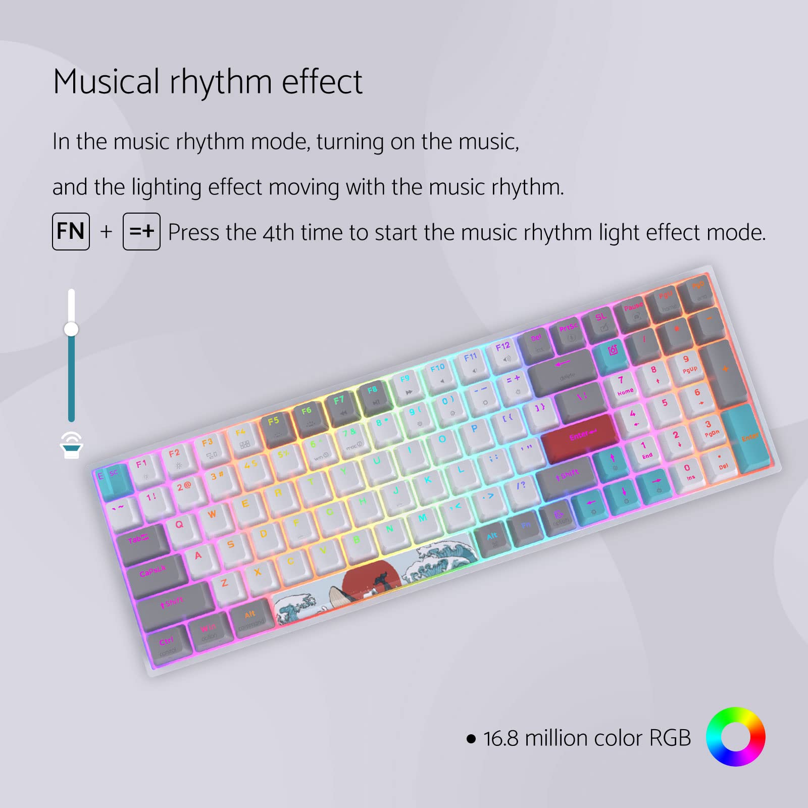 SKYLOONG SK96 O-Ring Gasket Gaming Keyboard Full Size Hot Swappable Wired Mechanical Keyboard RGB Programmabl Compatible Computer/Laptop