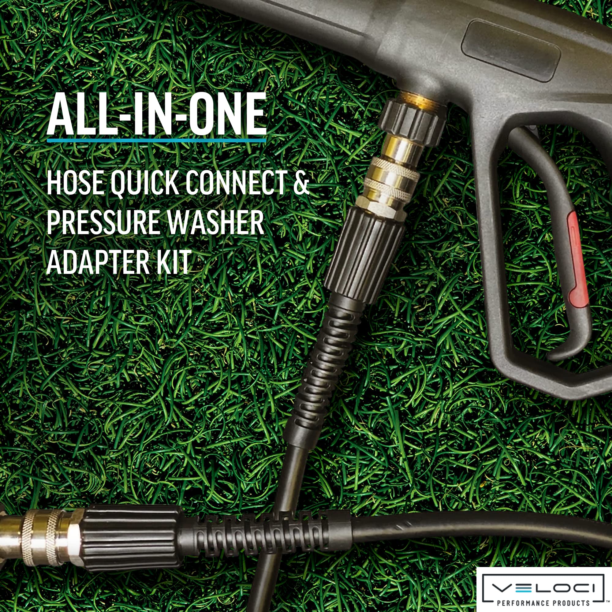 MTM Hydro Pressure Washer 7-Piece Hose Adapter Kit for use with Foam Cannons, Pressure Washers and Hoses