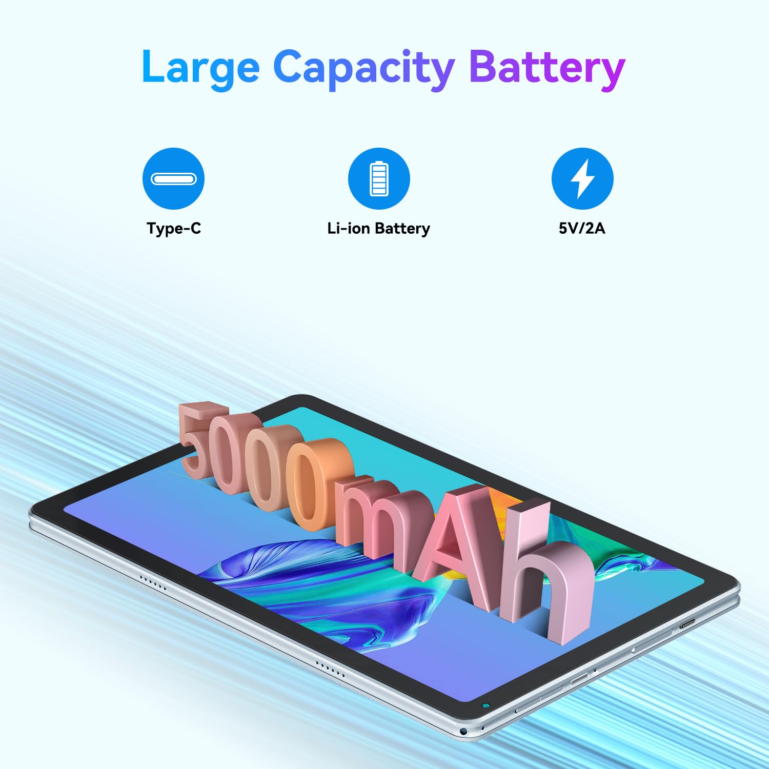 OLEXEX Tablet 10.4 inch Android 11 6000mAh 1332 * 800 HD CTP 2GB ROM Quad Core RAM 32 GB WiF Bluetooth GMS Certified Tablets (Gray)