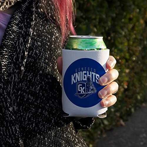 State University of New York at Geneseo Primary Logo Can Cooler - Drink Sleeve Hugger Collapsible Insulator - Beverage Insulated Holder