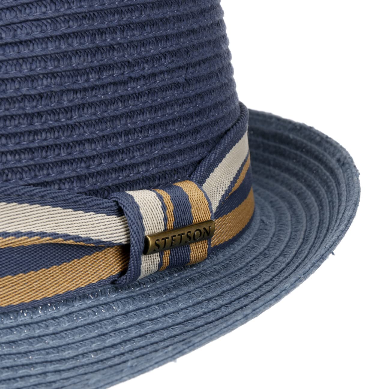 Stetson Licano Toyo Trilby Straw Hat Women/Men Blue 7 1/2-7 5/8