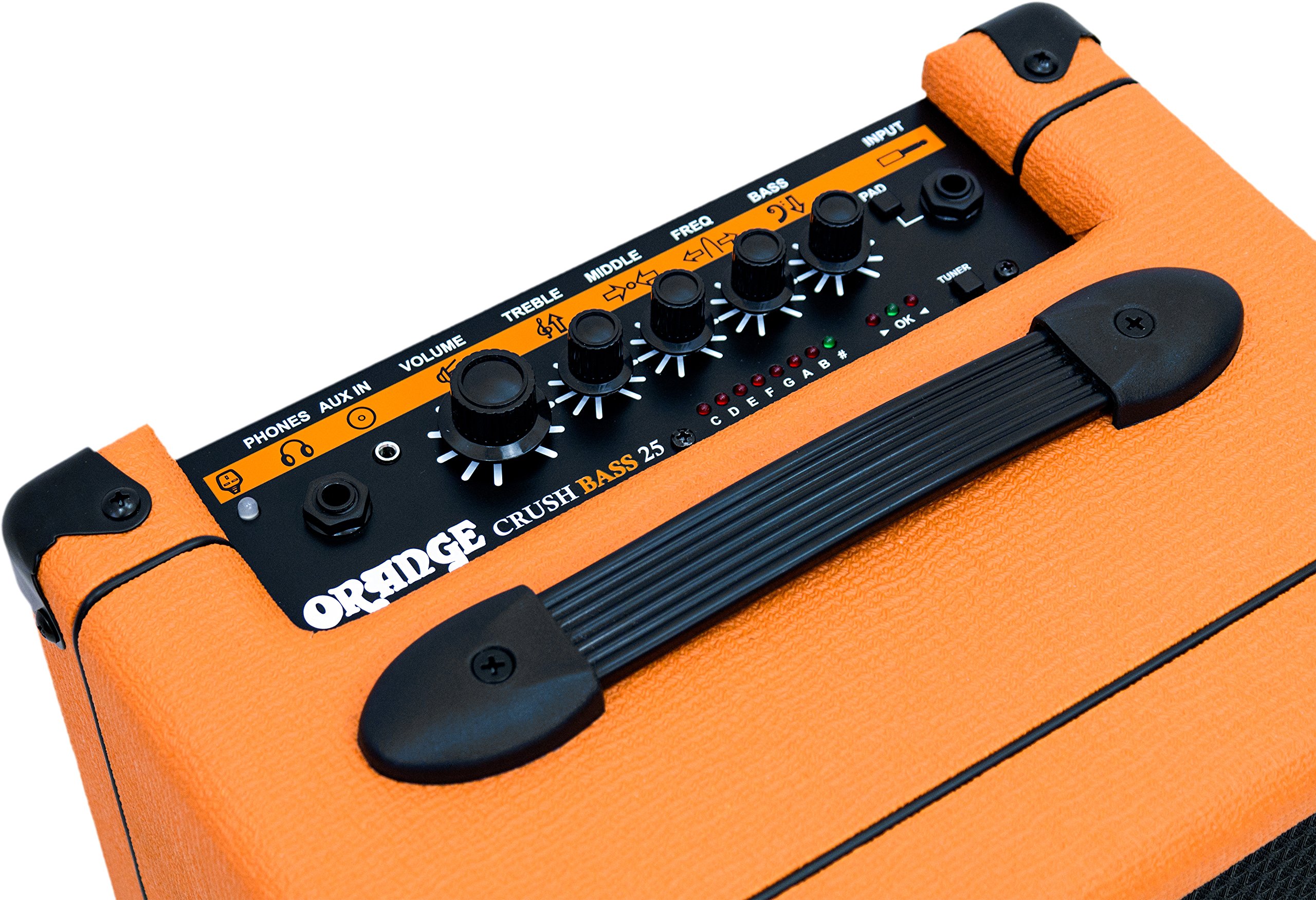 Orange Crush Bass 25 25W 8" Bass Guitar Amplifier and Speaker Combo, Orange