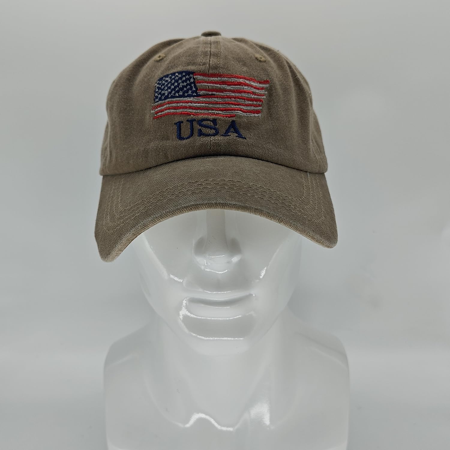 MEISHIMEIKE American Flag Hat for Men Women Adjustable Cotton Baseball Cap (Black)