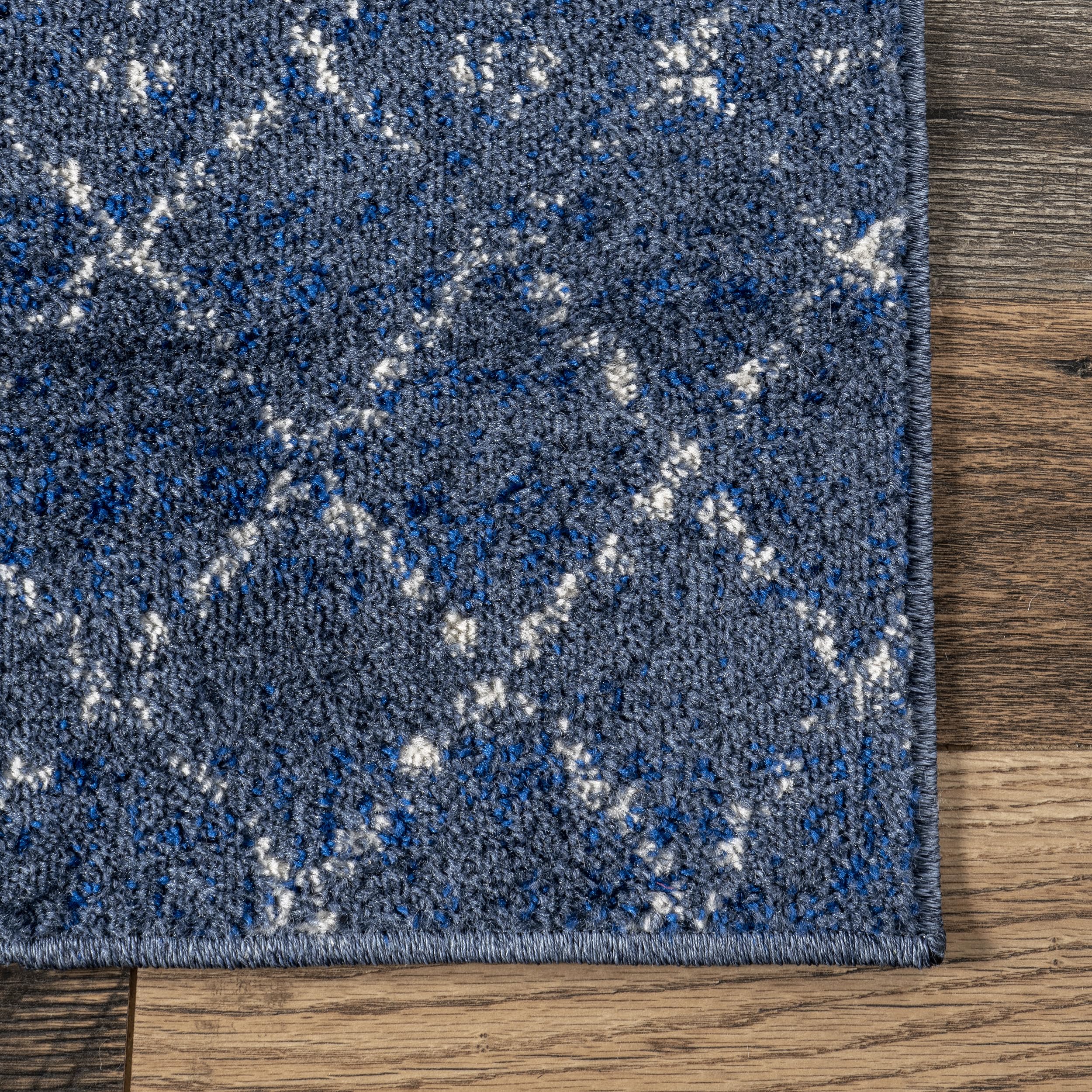 nuLOOM 2x3 Moroccan Blythe Area Rug, Dark Blue, Faded Bohemian Design, Stain Resistant, For Bedroom, Dining Room, Living Room, Hallway, Office, Kitchen, Entryway