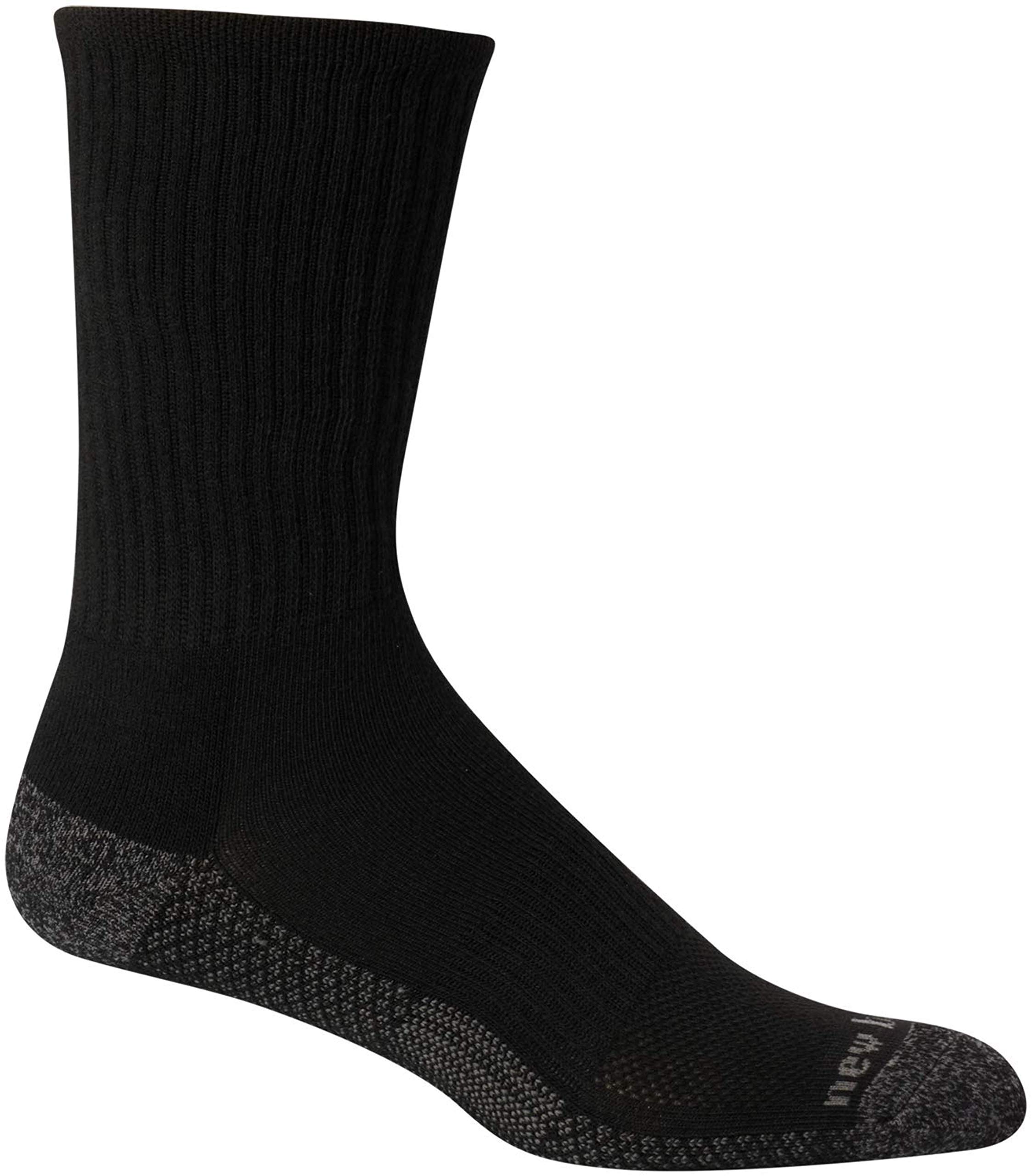 New Balance Men's Athletic Cushion Comfort Crew Socks with Cooling Technology (2 Pack), (Black, Large: Mens Shoe Size 8.5-12.5)