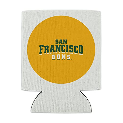 University of San Francisco Secondary Logo Can Cooler - Drink Sleeve Hugger Collapsible Insulator - Beverage Insulated Holder