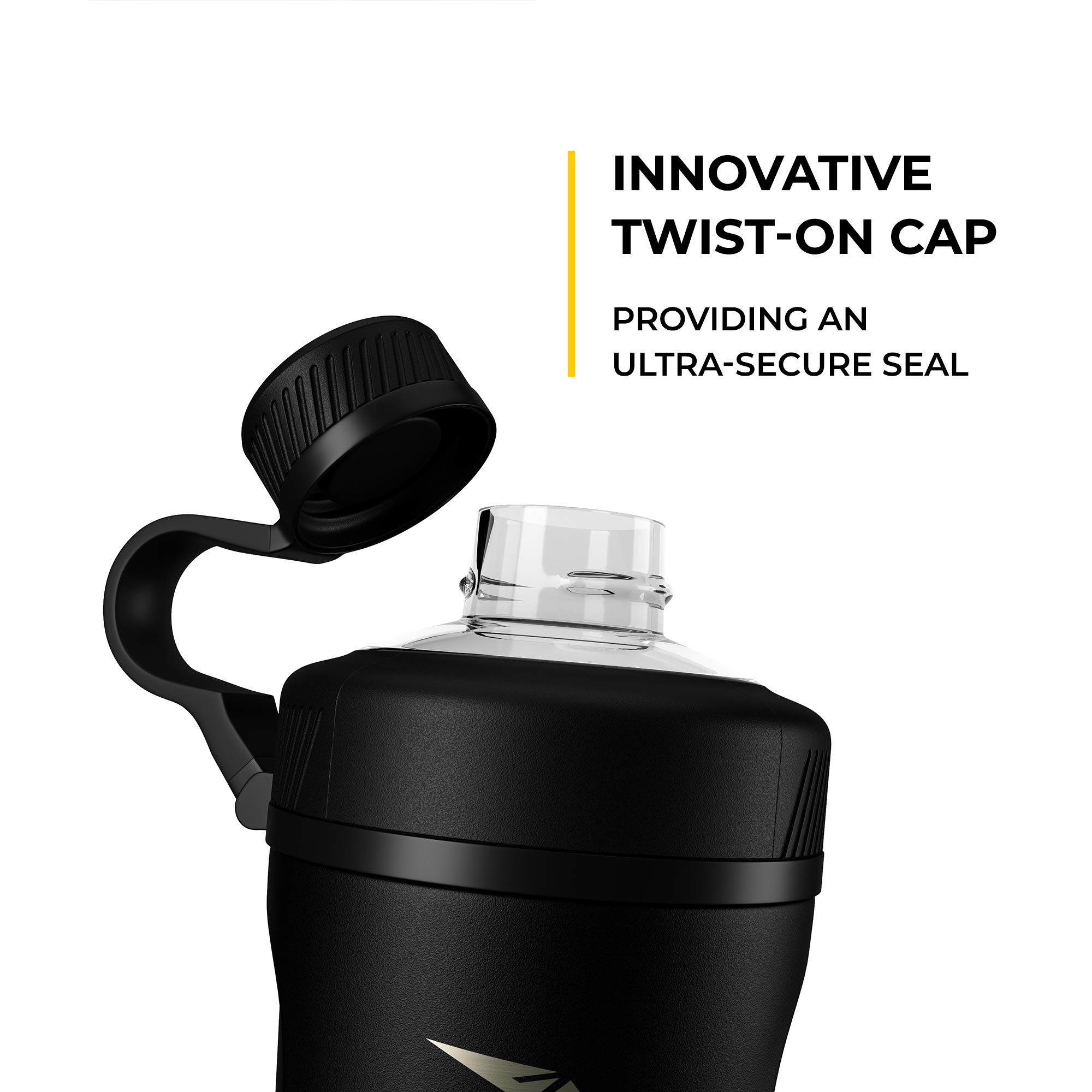 Transformation Performance Shaker BlenderBottleĀ® | Double Insulated, Leak Proof & BPA Free | Perfect for Protein Shakes/Powder Mix | 26 Oz with Steel Whisk Ball (1)