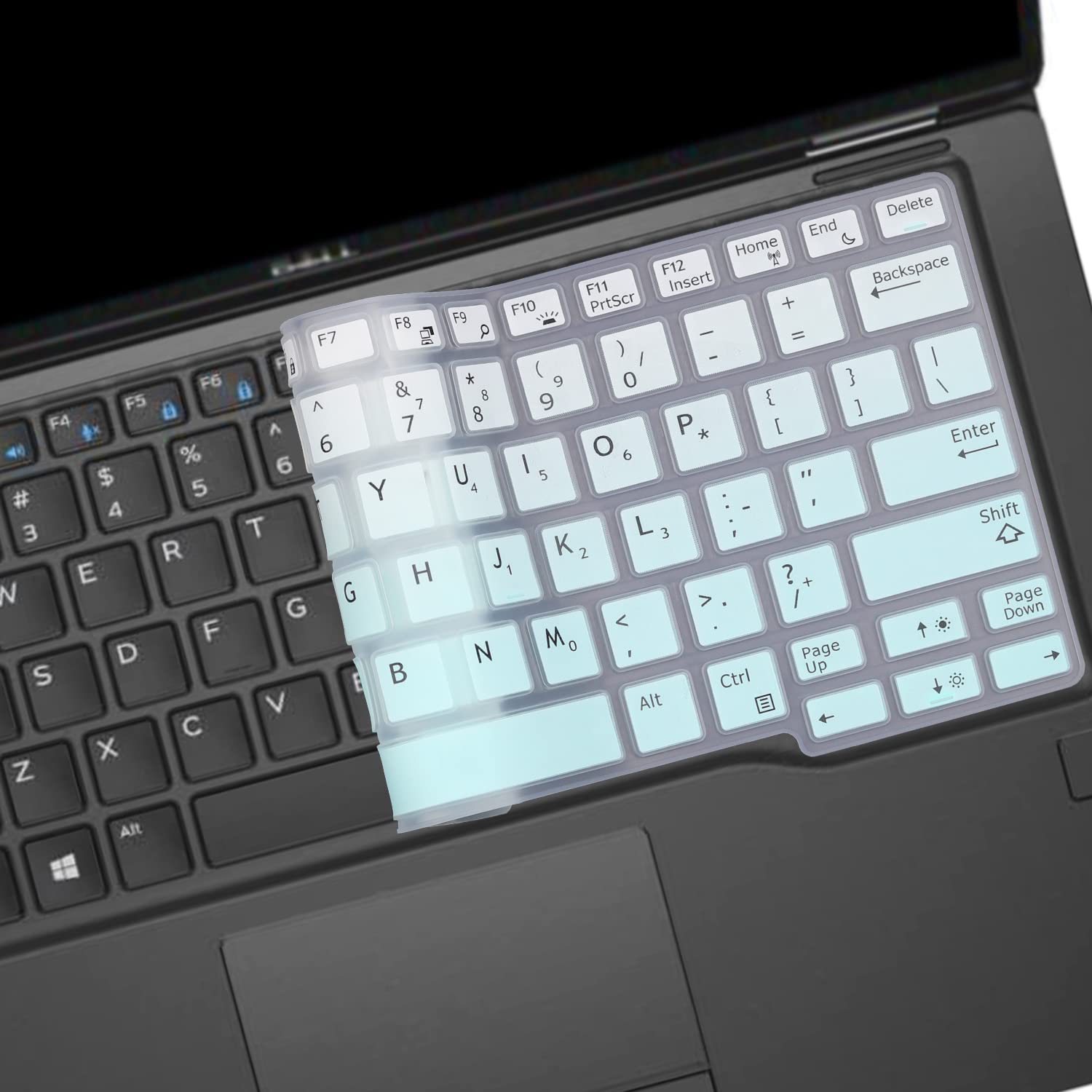 MUBUY Keyboard Cover Skin for Dell Latitude E7250 E5250 E7270 E7370 E5270 E7389 E5270 /Dell Latitude 5290 7280 7285 7290 7380 7390 5288 5289 US Keyboard Cover -CL