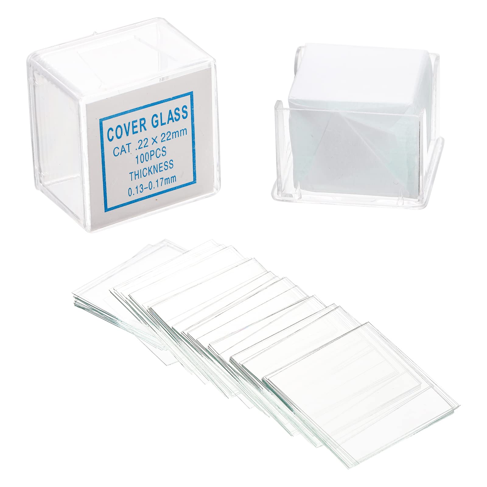 ZENFUN 300 Pcs Microscope Slides and Covers, Blank Glass Slides for Microscope Set - 300 Slides, 300 Coverslips, for Microscopy Experiments and Analysis, Education