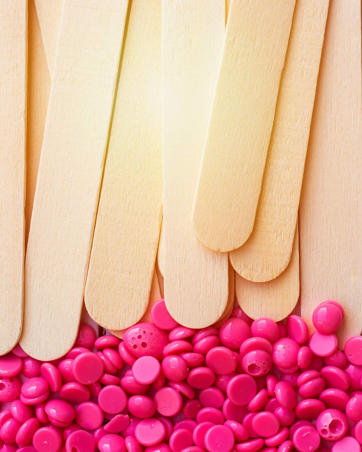 PINE CO 10 Pieces Large Wax Sticks, Wood Waxing Craft Also Used For Popsicle Sticks and Spatulas Applicators for Hair Removal Eyebrow and Body.