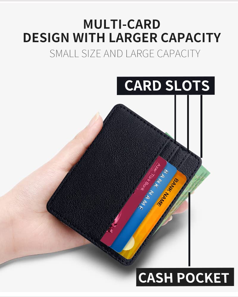Slim RFID Protection Front Pocket Minimalist Credit Debit Visiting Vaccine Coins Cash Card Holder Wallet For Mens And Womans Scratchless Smart Wallet