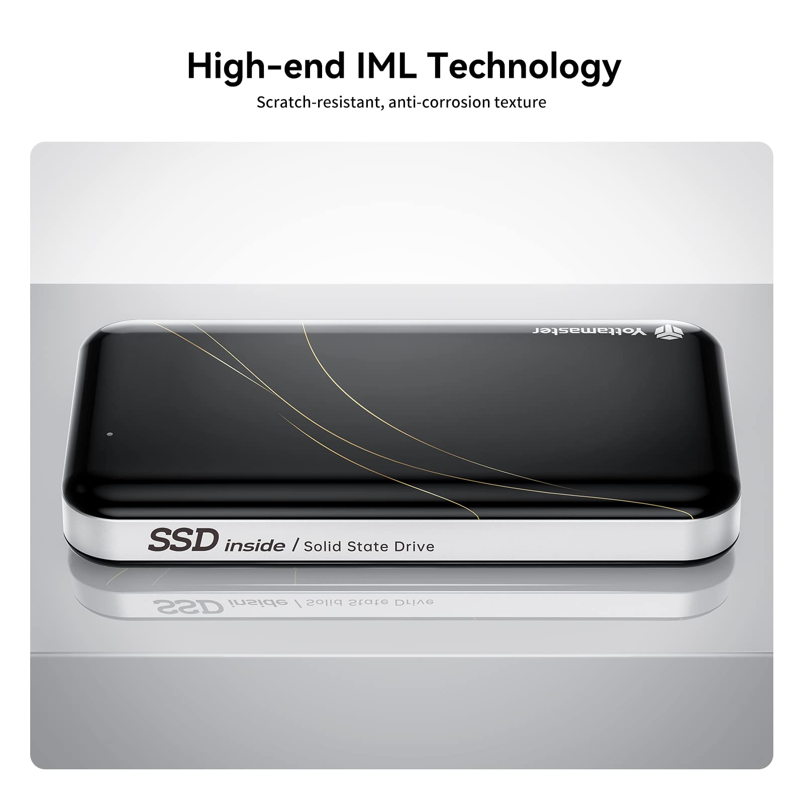 Yottamaster 256GB External Portable SSD, USB3.2 Gen1, 5-Year Warranty, Aluminum Heat Dissipation, 2-in-1 USB C Cable