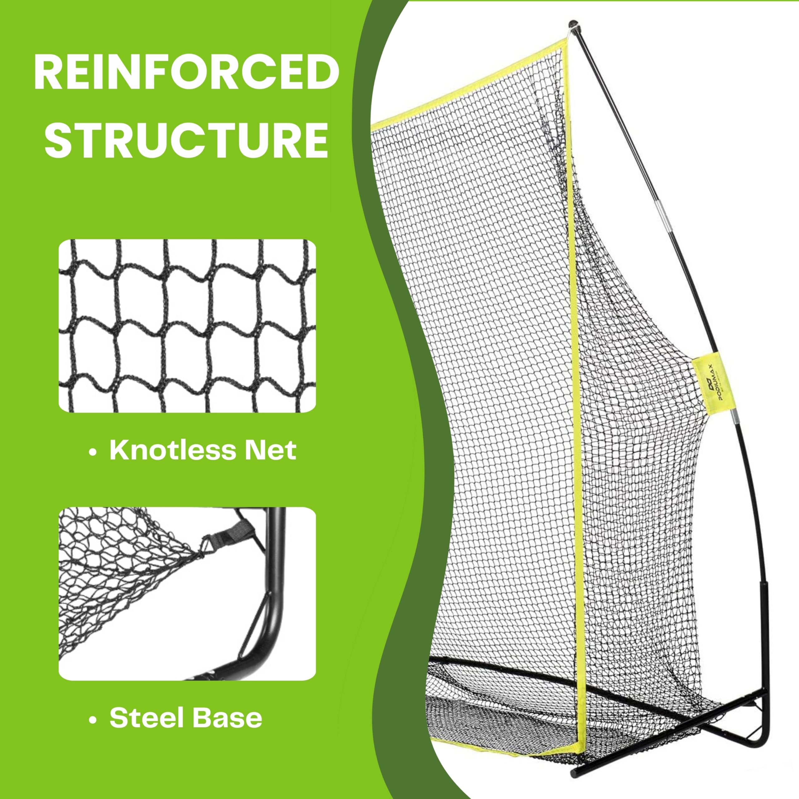 PodiuMax 10x7ft Golf Hitting Net | Driving Range for Backyard & Indoor | Also Suitable for Soccer, Baseball, Softball Practice with Carrying Bag (Hitting Net)