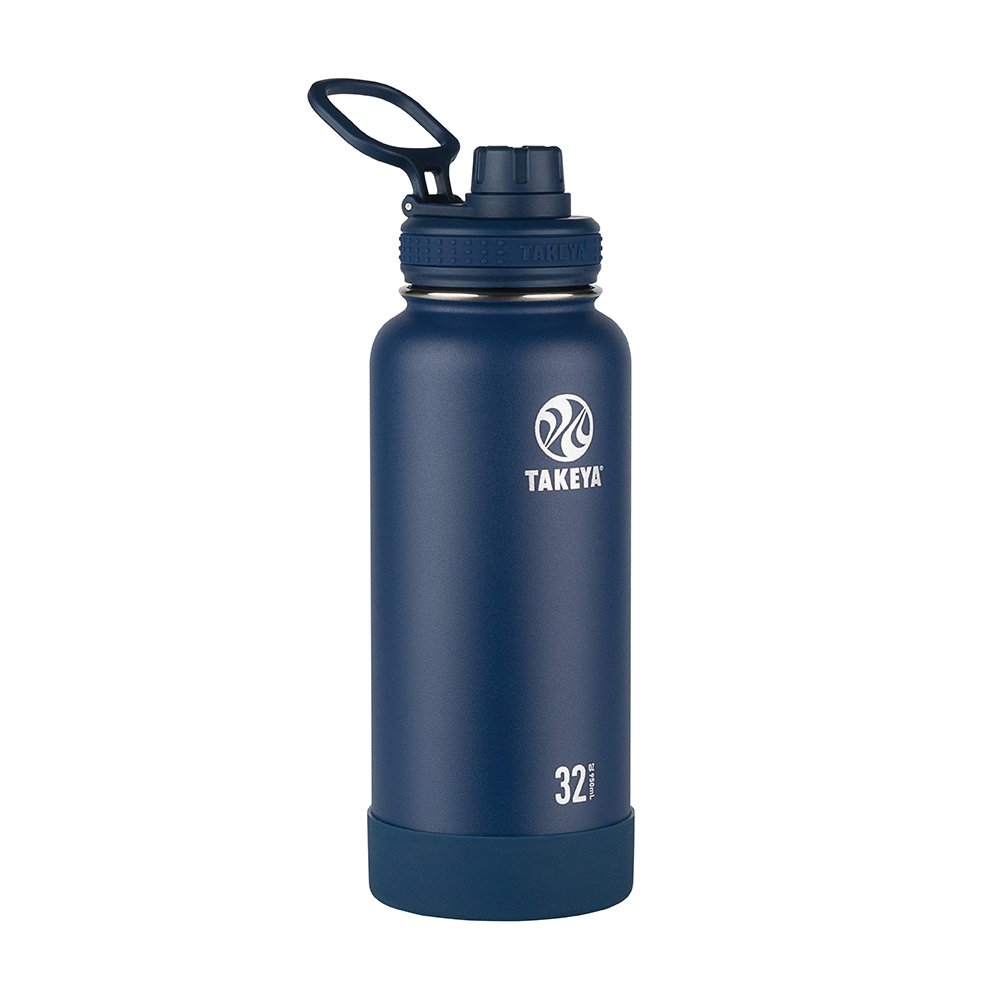 Takeya Actives Insulated Stainless Steel Water Bottles with Insulated Spout Lids, 32oz