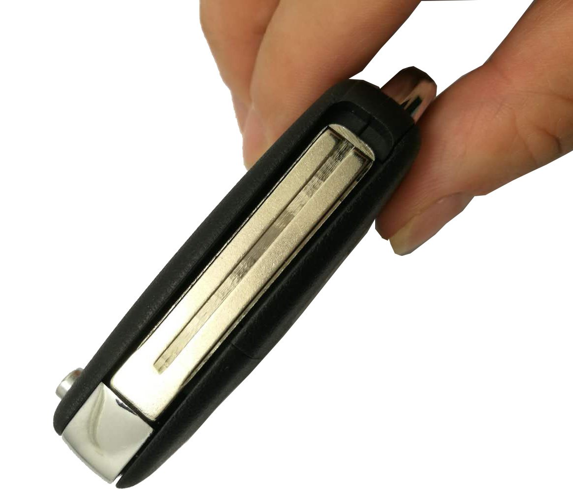 Replacement Key Fob Case Shell Fit for Hyundai Sonata Santa Fe Keyless Entry Remote Control Key Fob Cover Casing with Uncut Blade Blank and Screwdriver (Black)