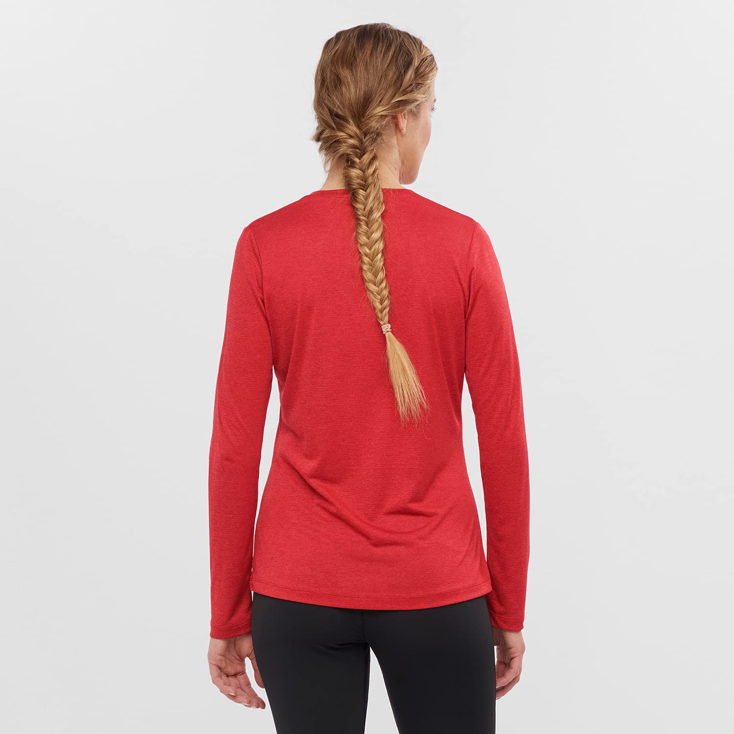 Salomon Women's Standard Agile LS TEE W, Chili Pepper, XL