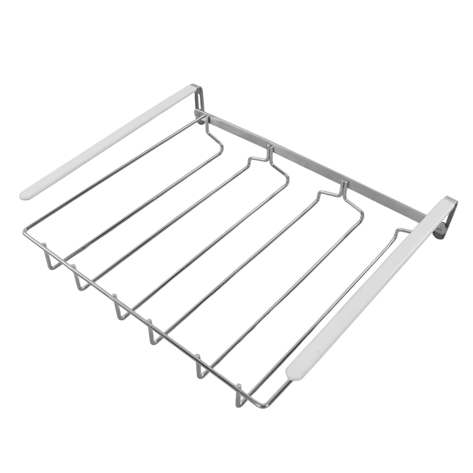 Tnfeeon Wine Glass Rack Under Cabinet Stemware Wine Glass Holder Glasses Storage Hanger Metal 304 Stainless Steel Hanger Storage Shelf for RV Mini Bar Kitchen Storage