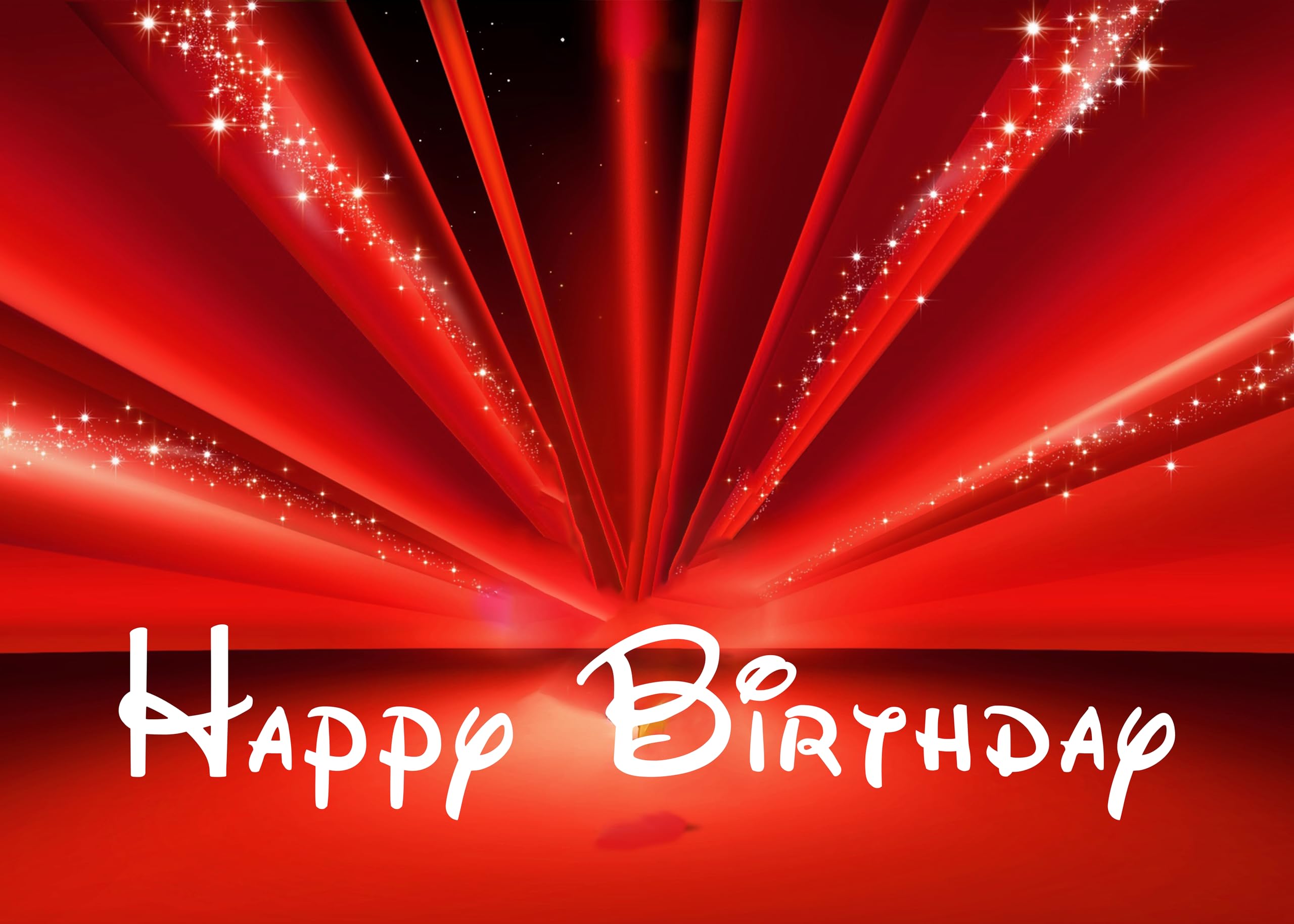 Red Mouse Happy Birthday Backdrop 5x3FT Vintage Black and Red Mouse Background Banner for Kids 1st 2nd 3rd Birthday Sparkly Cartoon Mouse Theme Party Supplies