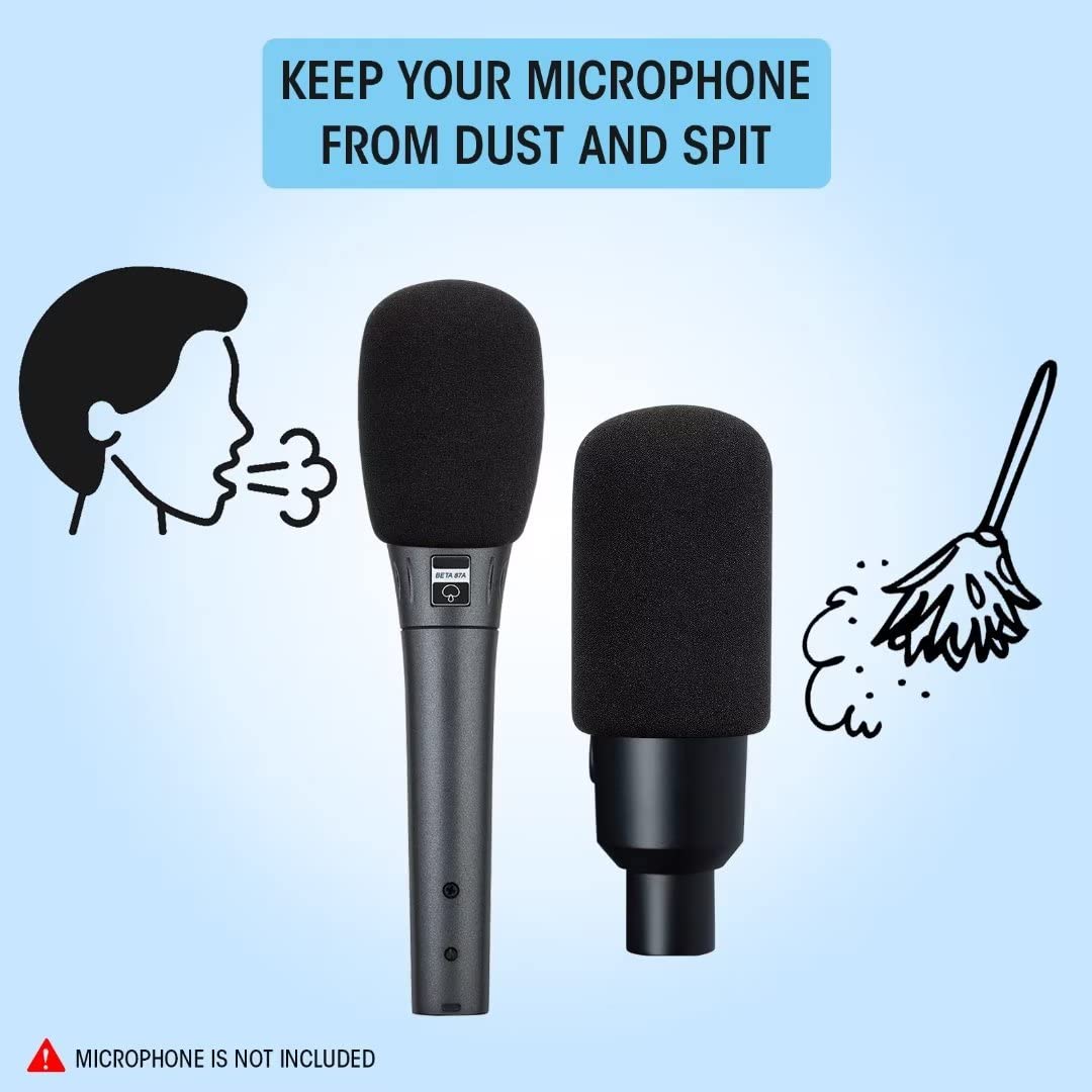 VELKPRO Microphone Cover, Mic Covers Foam Windscreen, Suitable for Most Standard Handheld Microphone