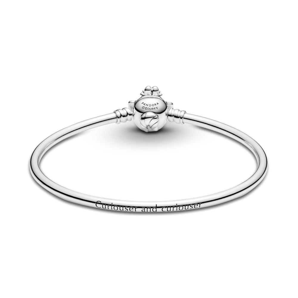 PANDORA Disney Alice in Wonderland Cheshire Cat Clasp Moments Bangle Bracelet