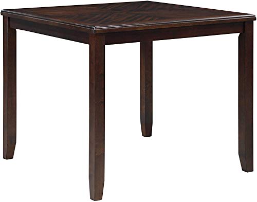 New Classic Furniture Gia 5-Piece Counter Table with Four Chairs, 42-Inch, Cherry Brown