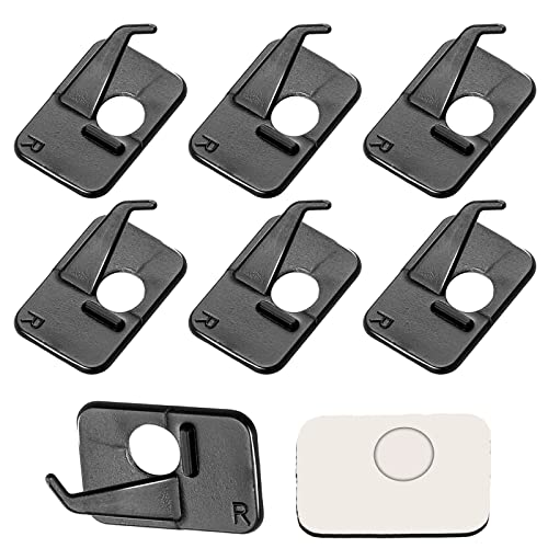 Sliverdew 6Pcs Arrow Rest for Recurve Bow, Plastic Archery Arrow Rest for Compound Bows, Black Recurve Bow Arrow Rest with Adhesive Back, Hunting Shooting Targeting Accessory for Right Hand