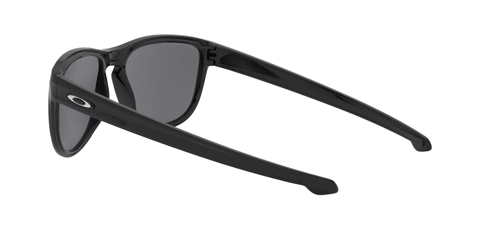 Oakley Men's 0OO9342 Sliver R Rectangular Sunglasses, Polished Black/Black Iridium Polarized, 57 mm