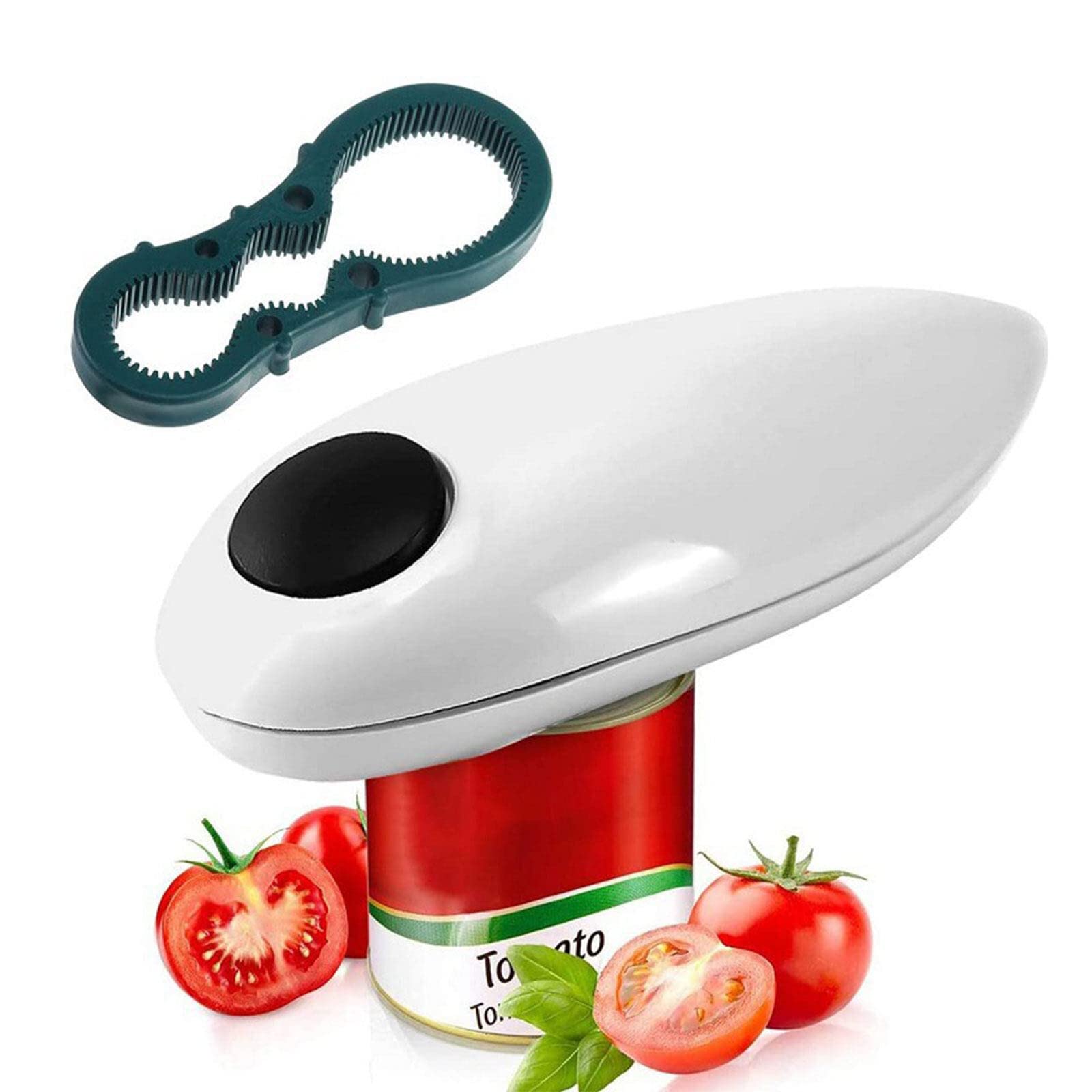 Yuehuam Electric Can Opener Smooth Edge One Touch Automatic Can Opener Battery Operated Handheld Can Opener for Almost Size, Seniors and Arthritis, Chef, Kitchen Gift, Food-Safe