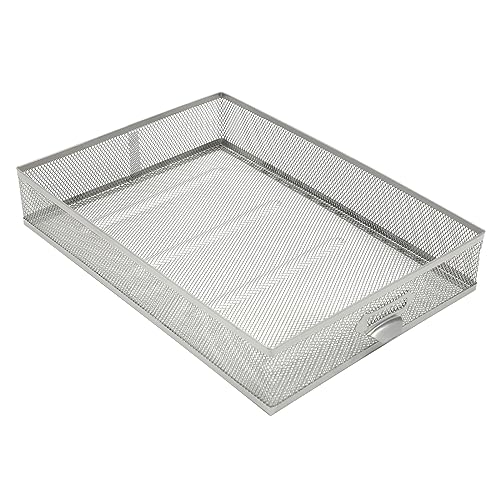 Rolling Carts with Wheels and Drawers, Metal Mesh 5 tier Rolling File Cart File Cabinet with Drawers Storage Cart, Silver