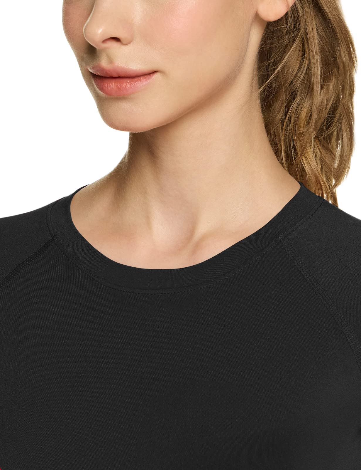 TSLA Women's Sports Compression Shirt, Cool Dry Fit Long Sleeve Workout Tops, Athletic Exercise Gym Yoga Shirts, 3pack Black/Black/Black, Small