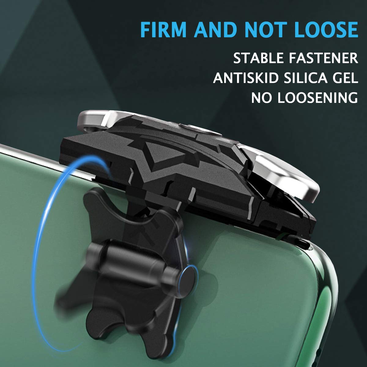 Newseego Mobile Game Controllers, [Quicker Response] Phone Trigger Key Mobile Shooter Aim & Fire Buttons Physical Joystick for Knives Out/PUBG/Rules of Survival L1R1 for iOS Android Phone, Black
