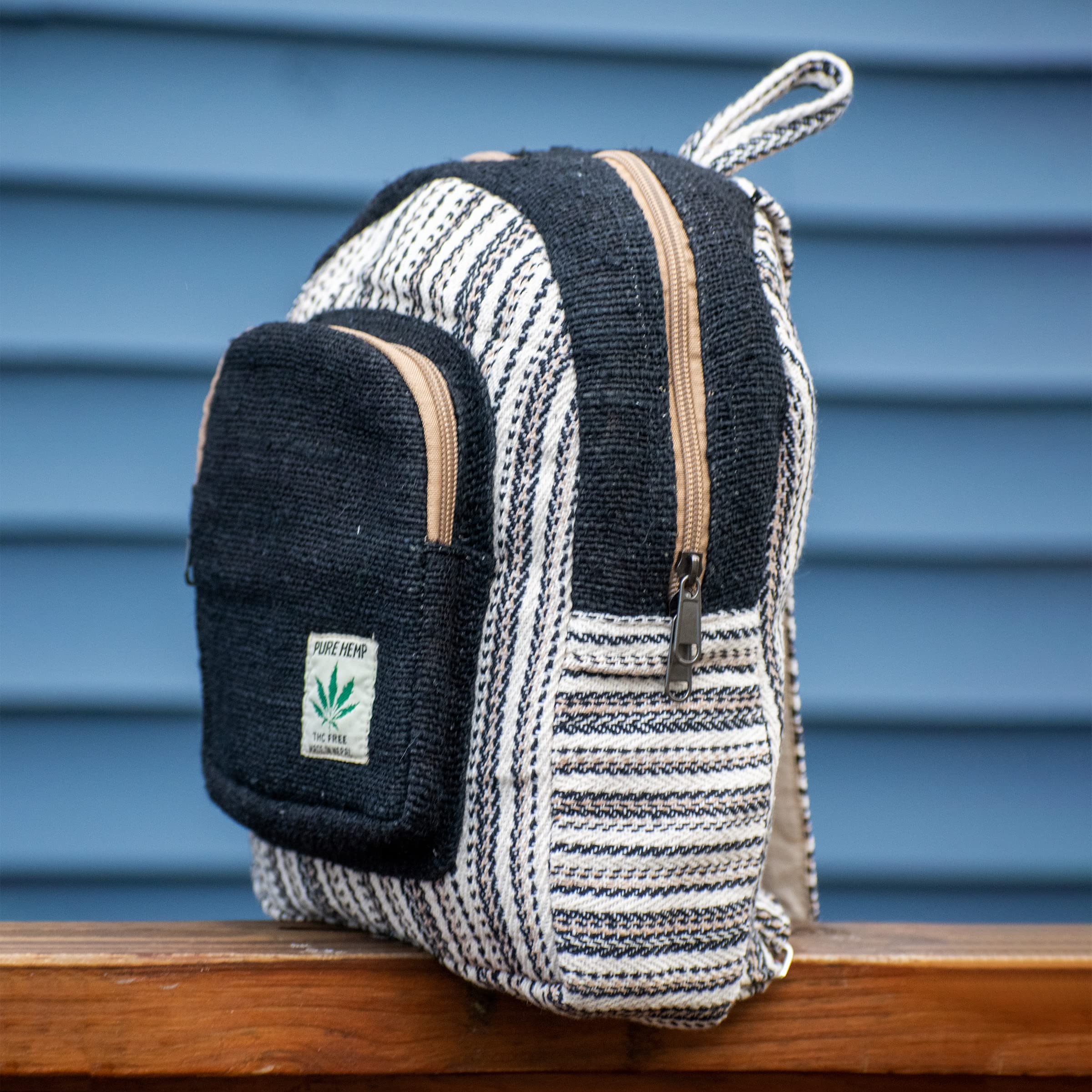 Reefelt Hemp & Gheri Mini Backpack (Charcoal)