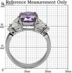 Marshal Imports 4 Ct Stainless Steel Butterfly Cocktail Ring with Amethyst Oval Cut Cubic Zirconia (9)