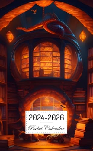 Pocket Calendar 2024-2026: Two-Year Monthly Planner for Purse , 36 Months from January 2024 to December 2026 | Annunaki god | Cup of water | Elongated ... sketch | Alien symbols | Water theme