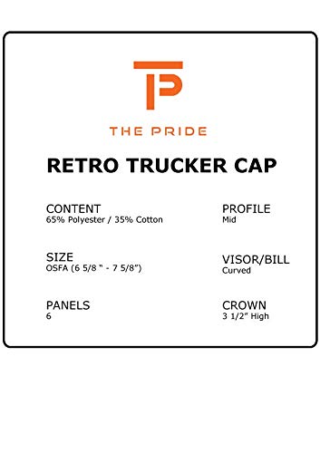 The Pride Canada Hat Premium 3D Patch Trucker Hat, Snapback Cap Handmade in USA with Imported Goods (6606HTWH-MatteWH)